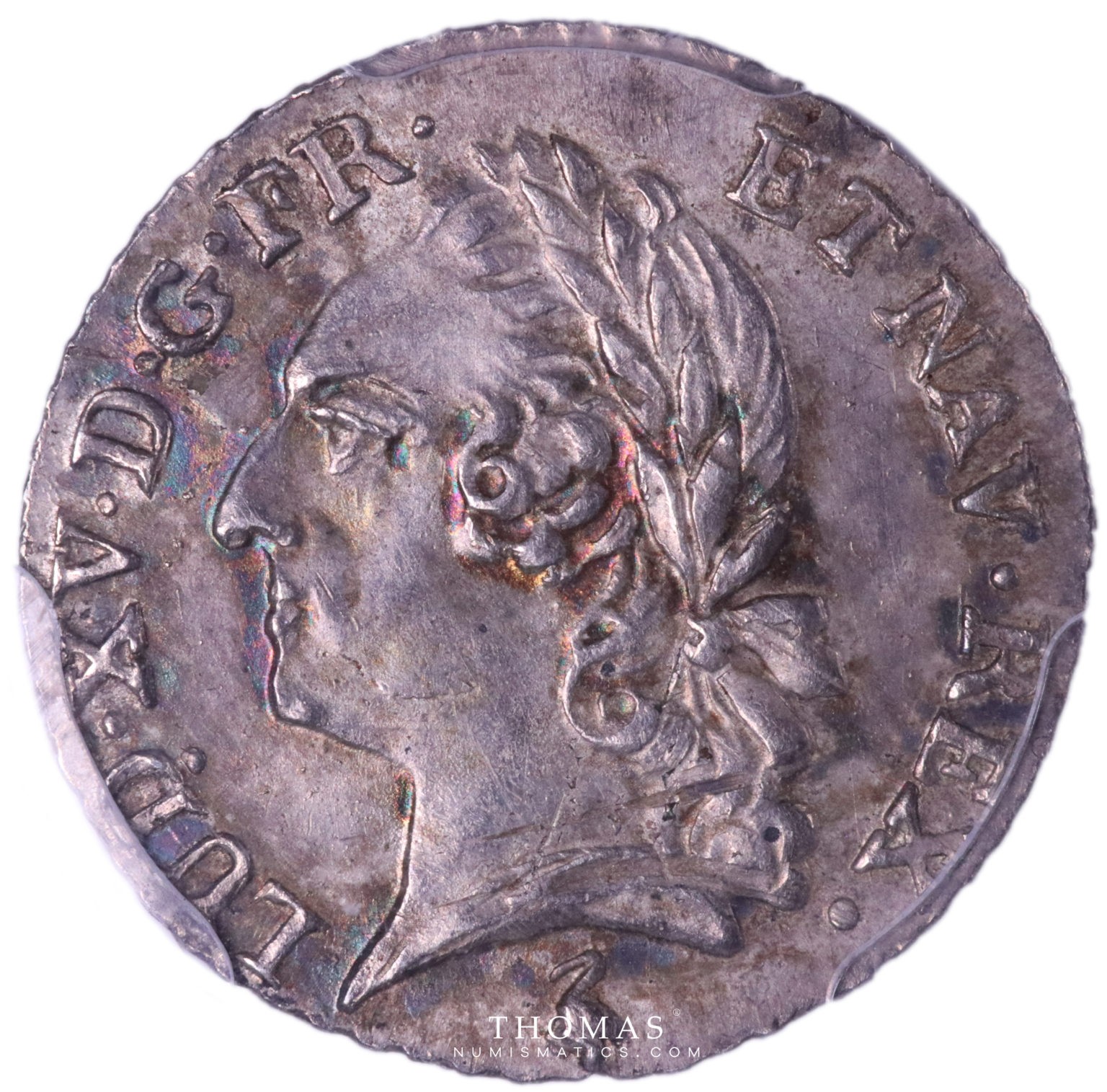Louis XVI - 1/20 Écu à la vieille tête Louis XV - 1779 A Paris - Thomas ...