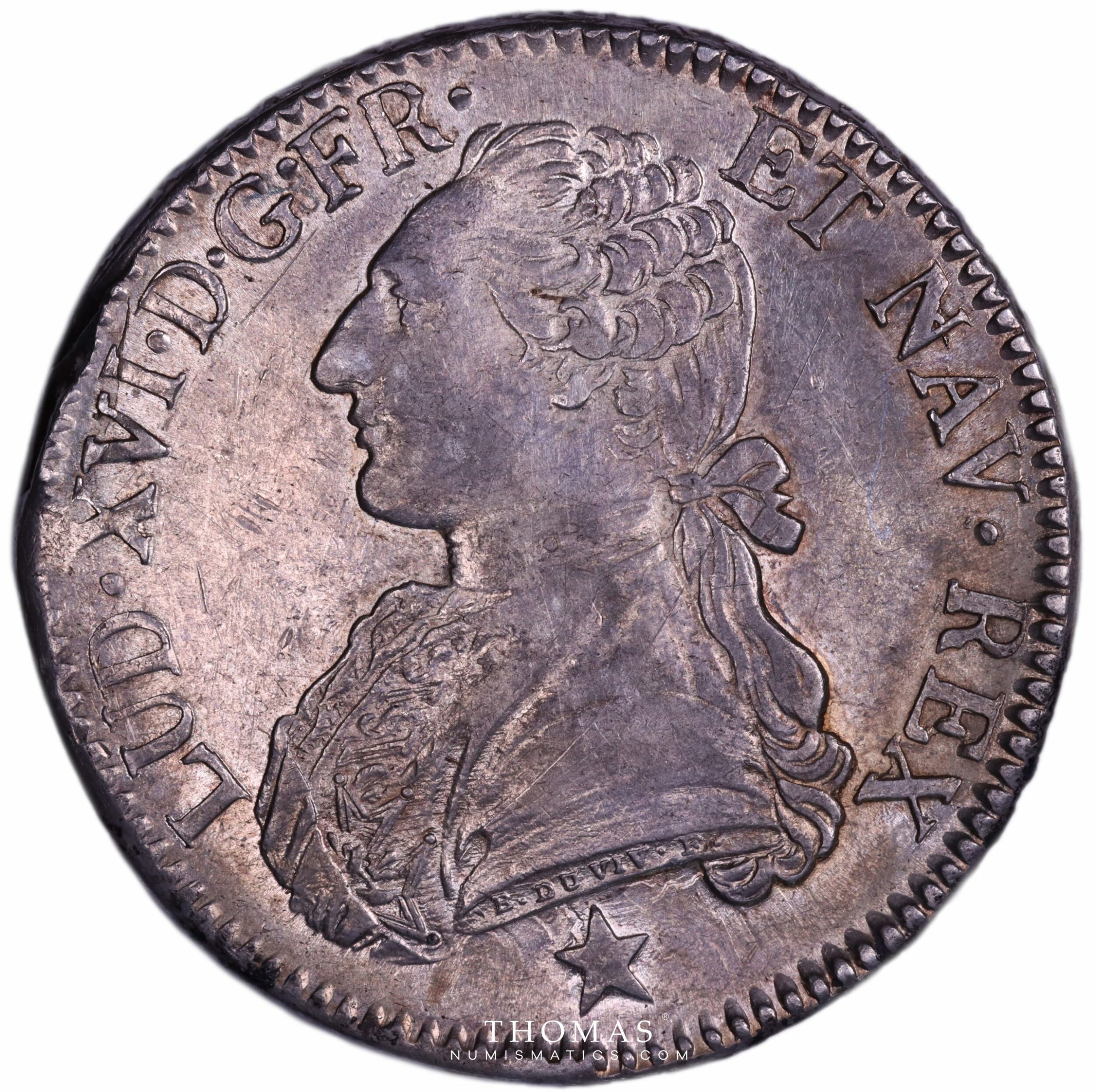 Louis XVI - Écu aux branches d'olivier - 1790 MA Marseille - Thomas ...