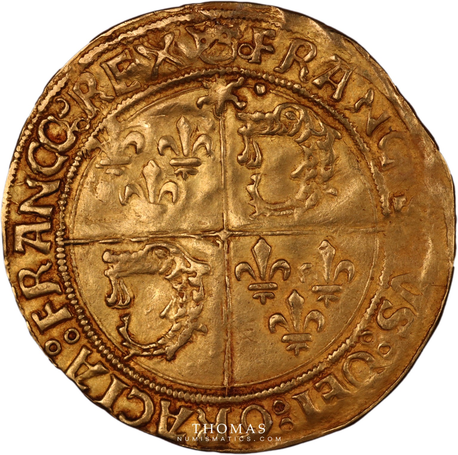 FRANCOIS Ier - Écu d'or au soleil du Dauphiné 1er type Crémieu - Thomas ...