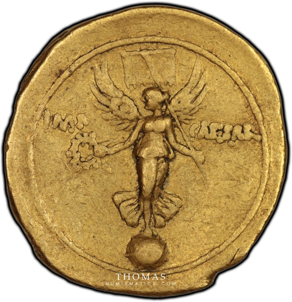 Gold - Octavian Augustus Aureus - victoria - Thomas Numismatics