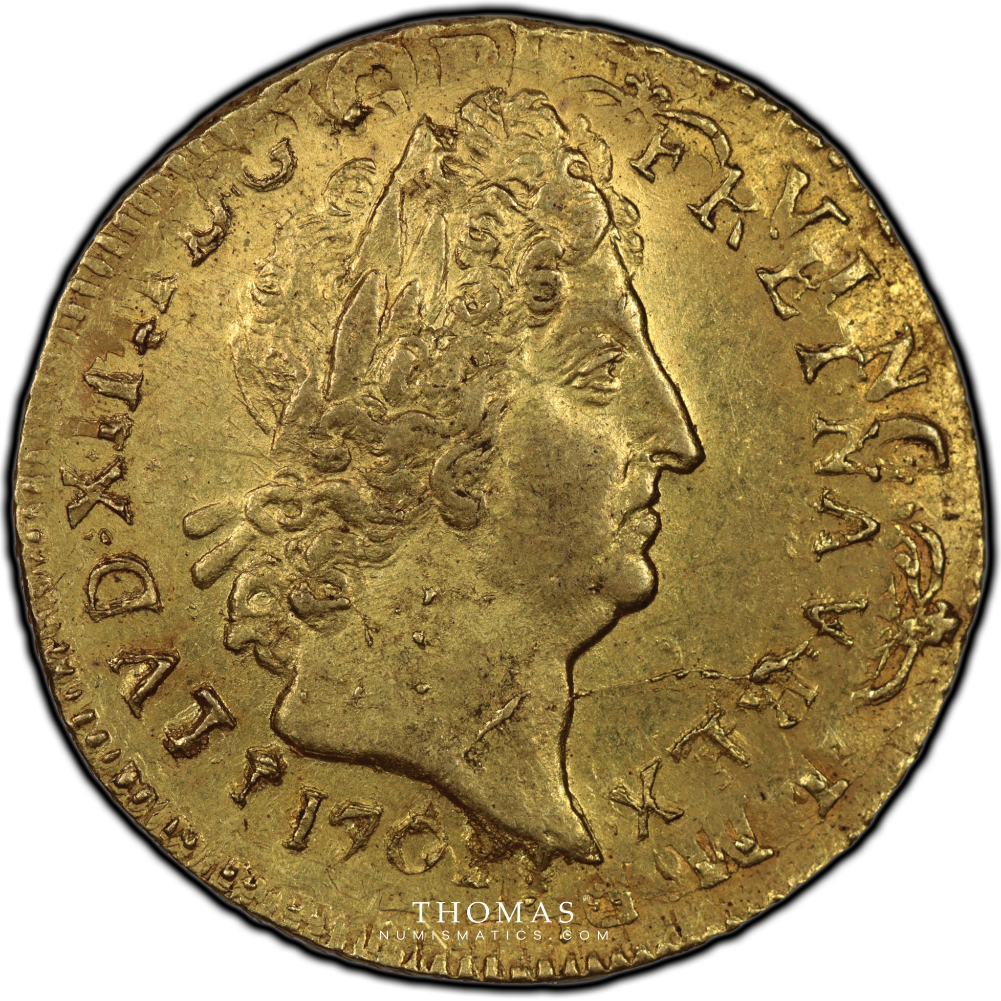 Louis XIV - Louis d'or aux 8L aux insignes - 1701 N Montpellier ...