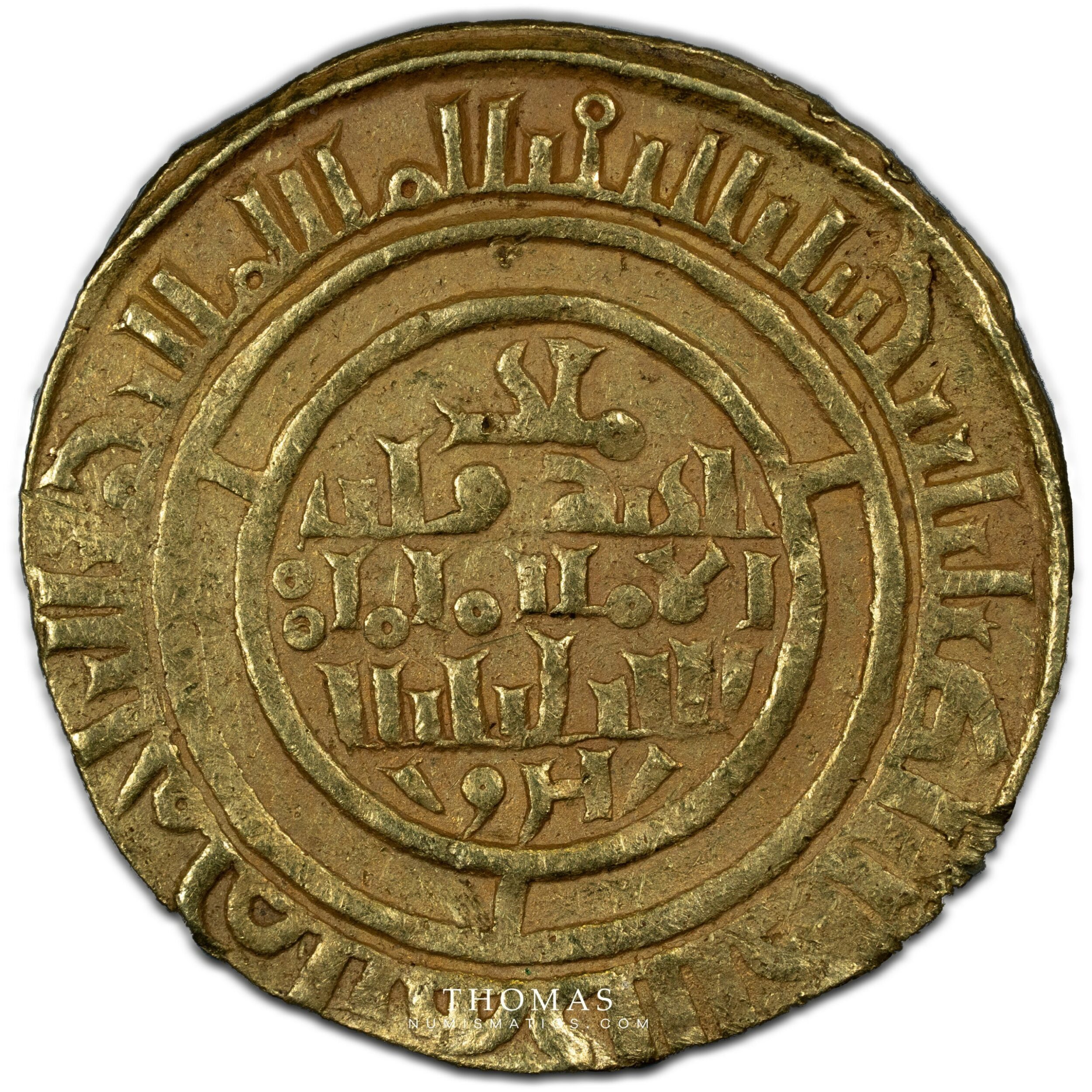 Islamic gold coin county of Tripoli imitation besant - Thomas Numismatics