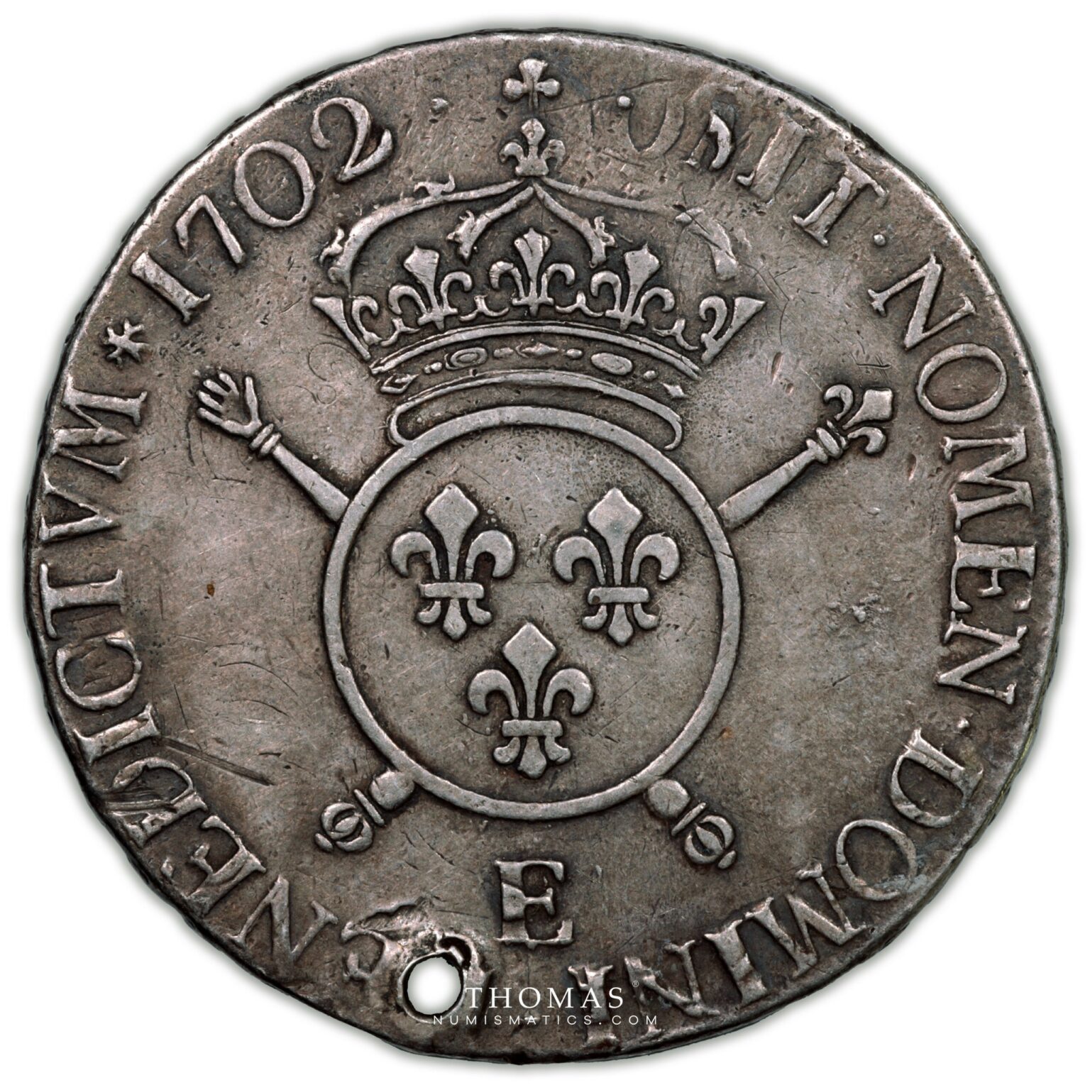 Louis XIV - Ecu aux insignes - 1702 E Tours - Thomas Numismatics