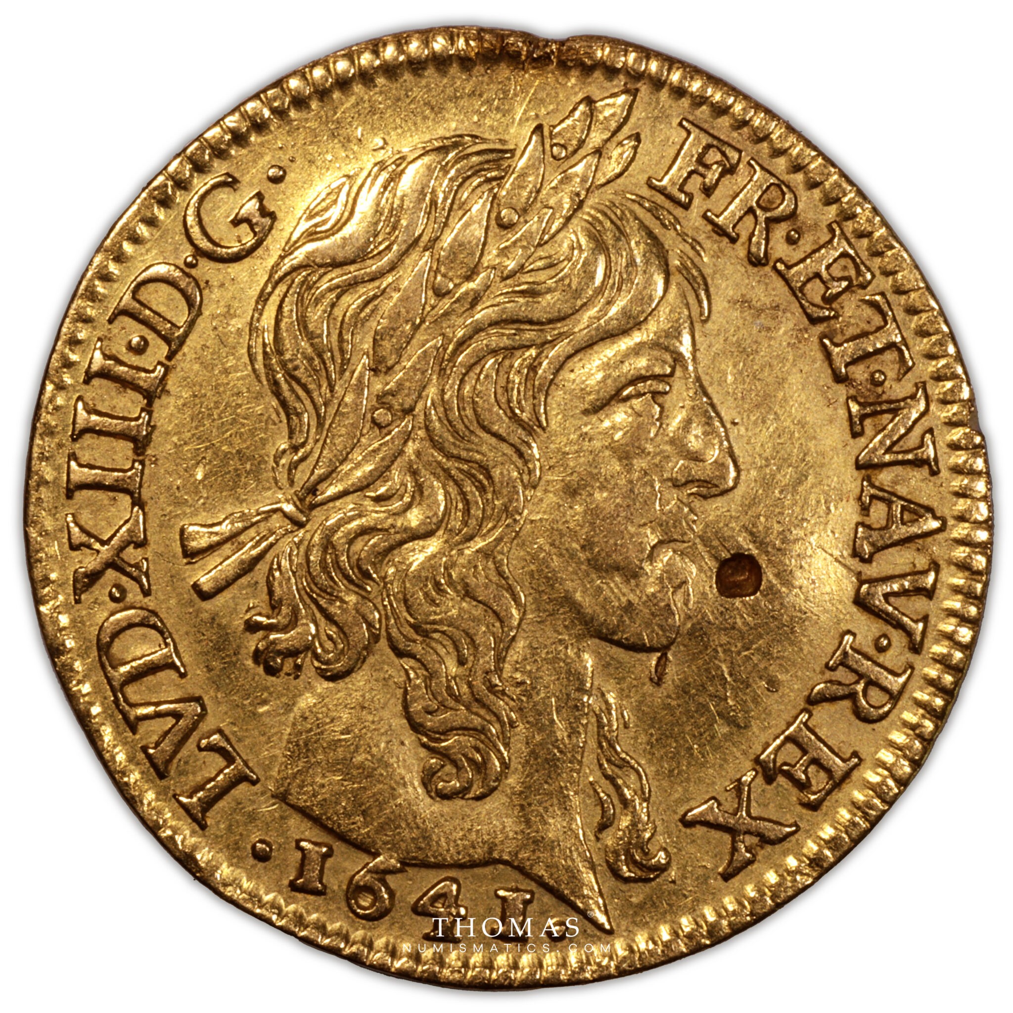 Louis XIII - Louis d'or a la meche longue 1641 A Paris - Thomas Numismatics