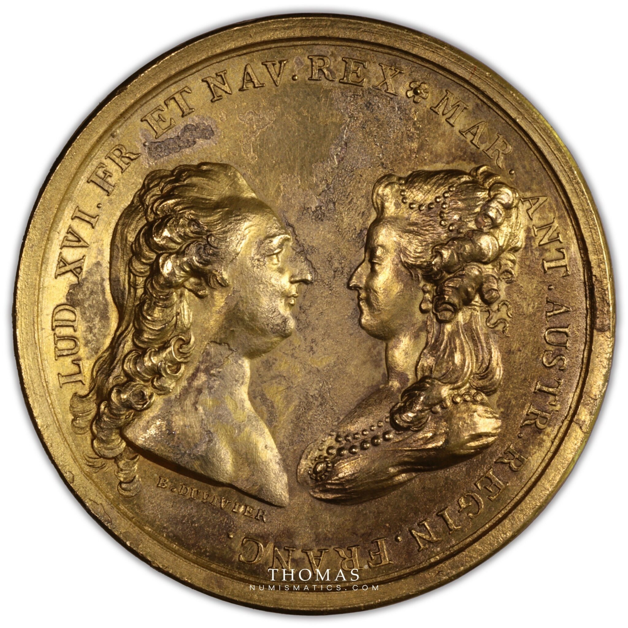 Louis XVI - Medal gold 1781 Duvivier birth of the dauphin - Thomas ...