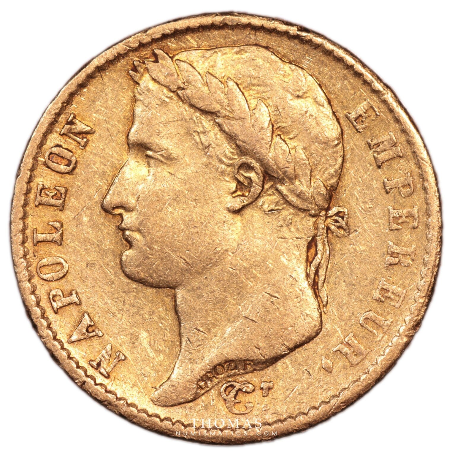 Gold - Napoleon Ier - 20 Francs or 1813 Q - Perpignan - 13 033 examples ...