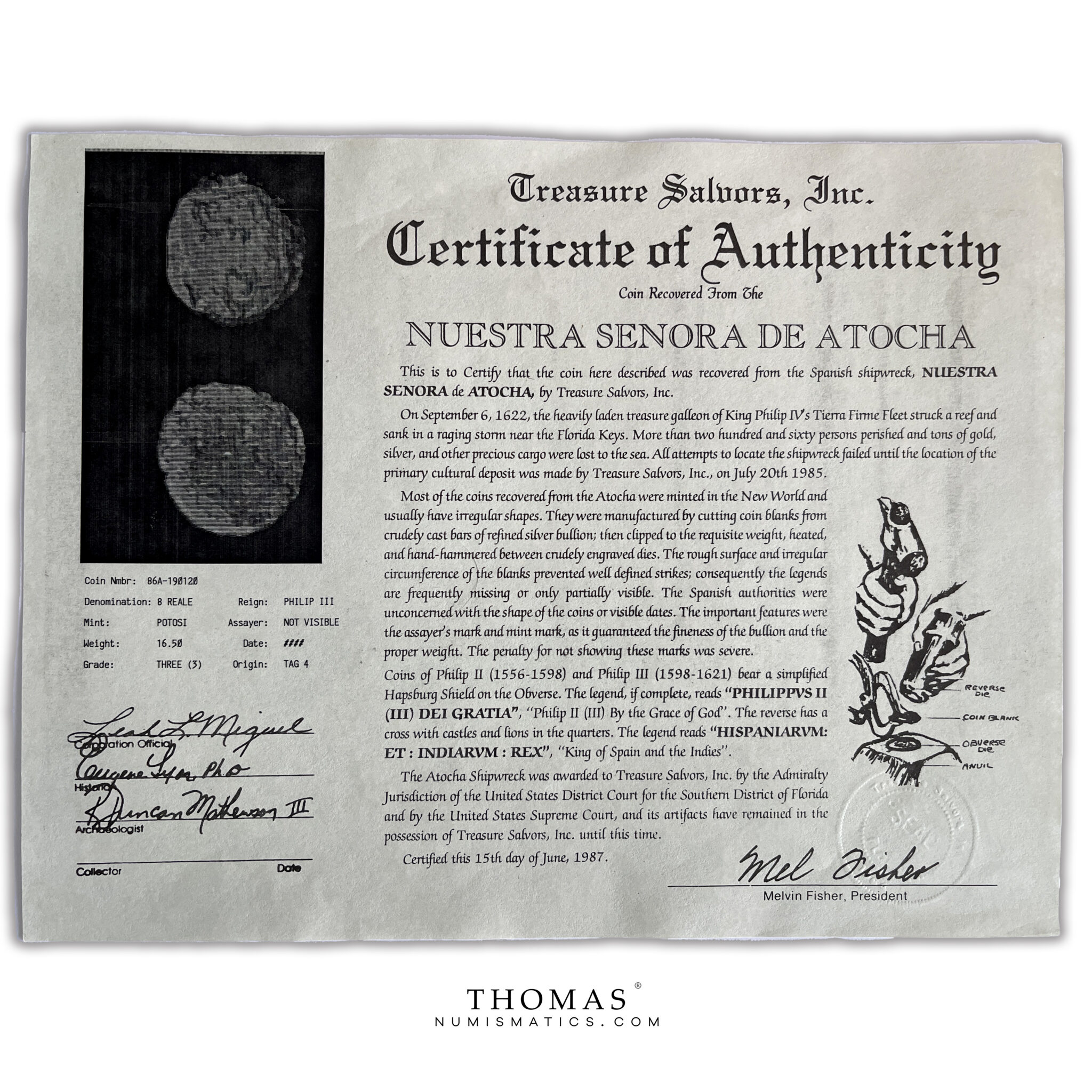 Nuestra Señora de Atocha treasure - Thomas Numismatics