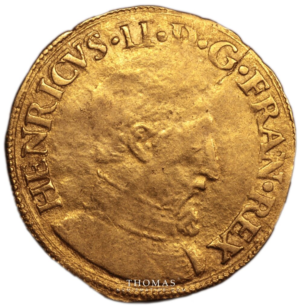 Henri II - Gold Henri d'or 1557/6 K - Bordeaux - Thomas Numismatics