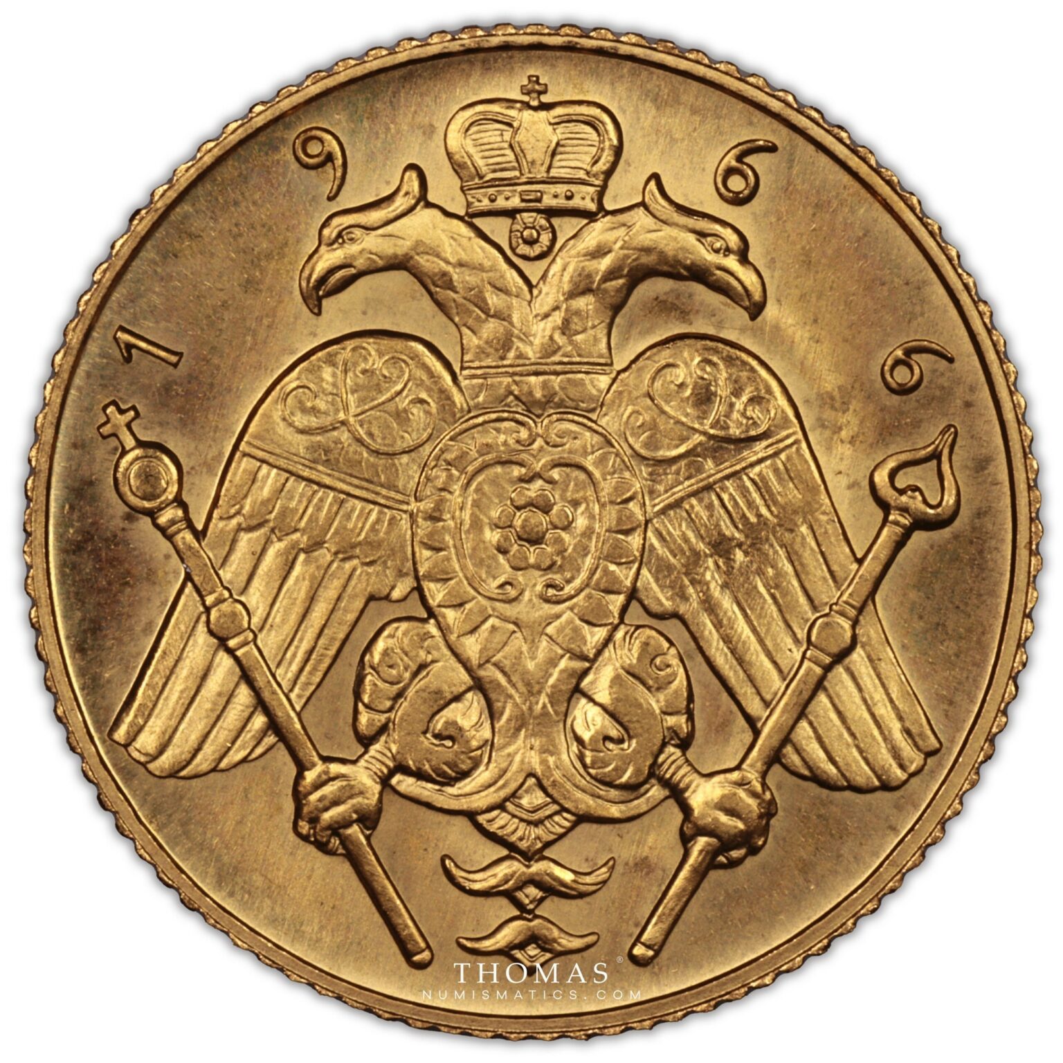Cyprus - Gold Sovereign 1966 - Makarios III - Thomas Numismatics