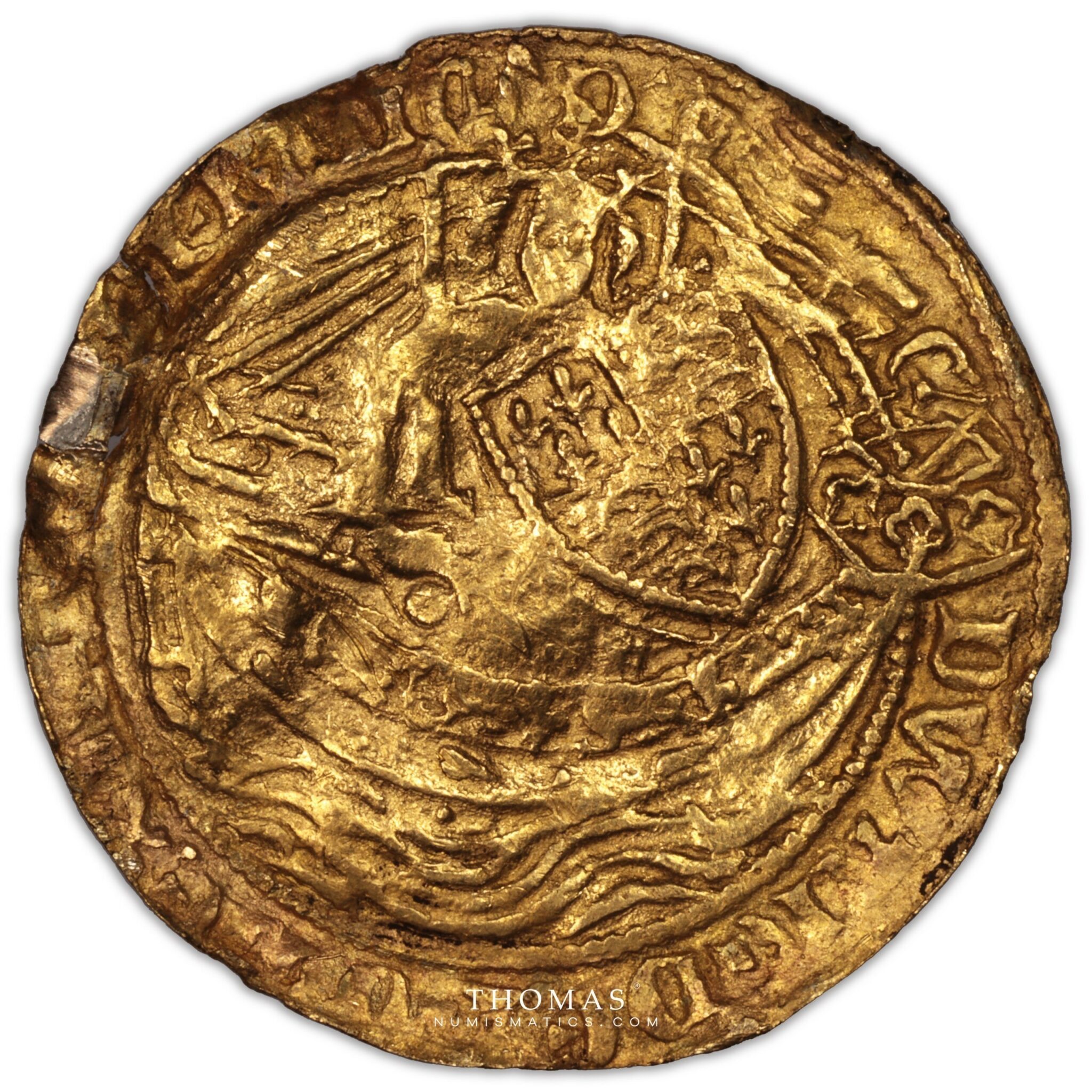 England - Edward IV - Gold Rose noble - Thomas Numismatics
