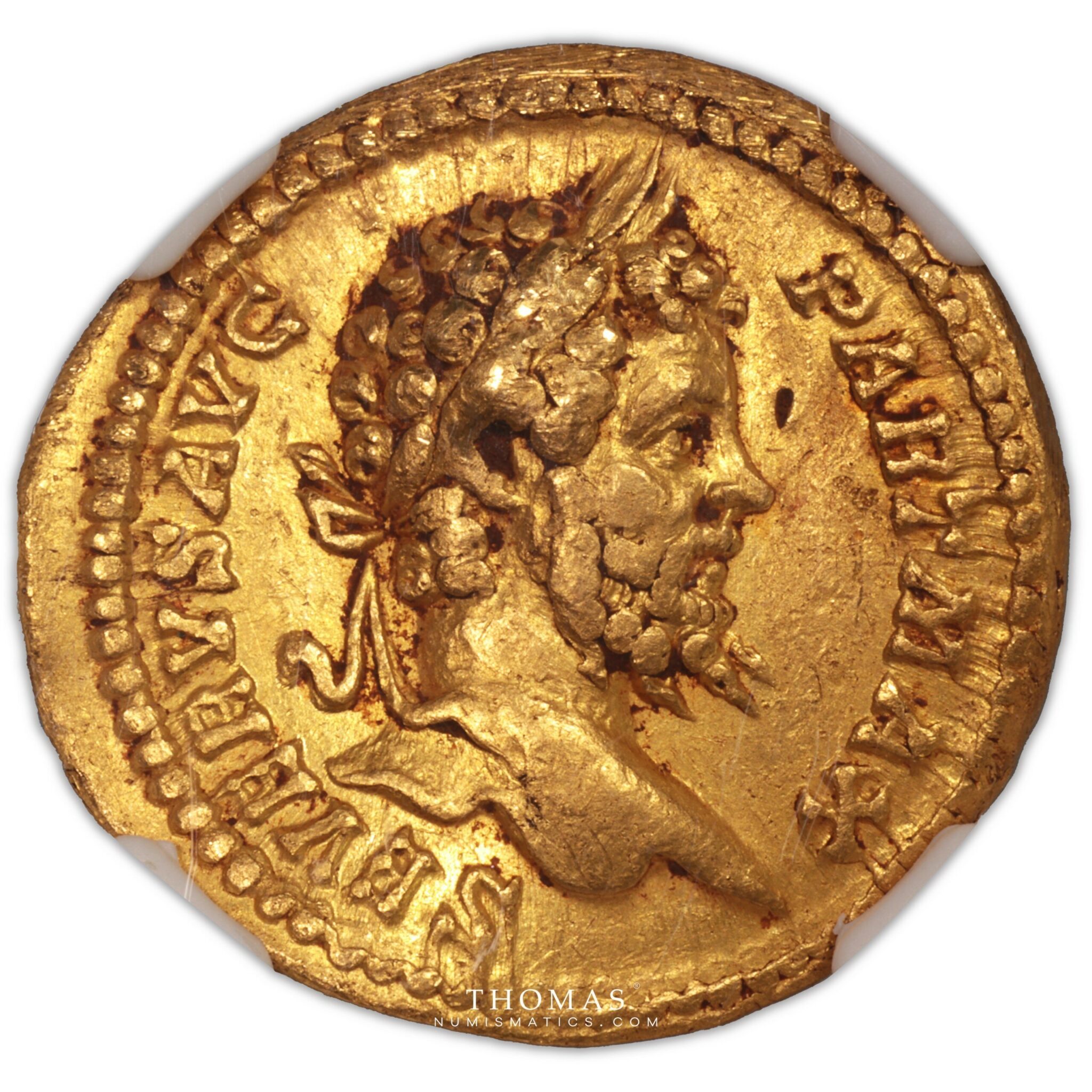 Septimus Severus - Gold Aureus - Roma - NGC XF 5/5 - 1/5 - Thomas ...