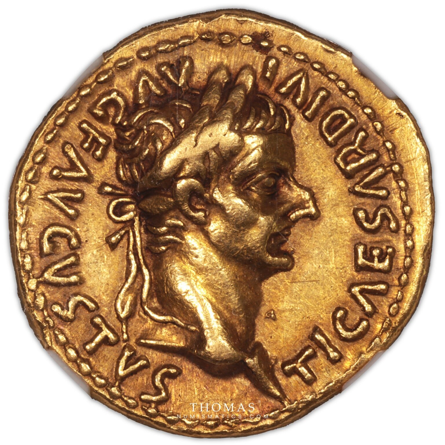 Tiberius - Gold Aureus - Lyon - NGC XF 5/5 - 3/5 - Boscoreale Hoard ...