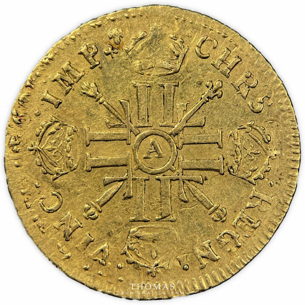 Coin - France Louis XIV Gold Louis d or aux 8L aux insignes - 1701 A ...