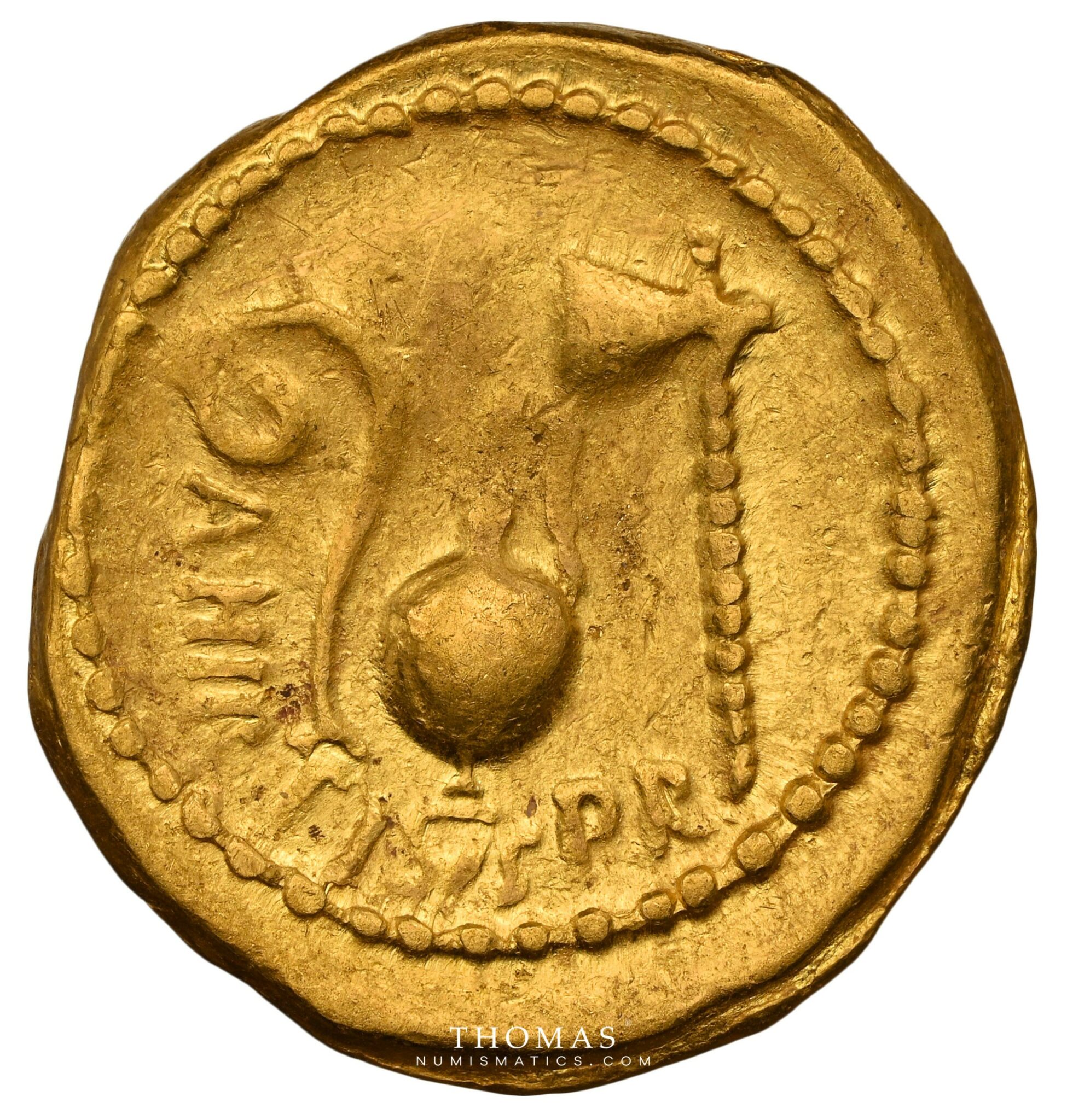 Roman Coin - Julius caesar - Gold Aureus - Roma - NGC choice Fine - 46 ...