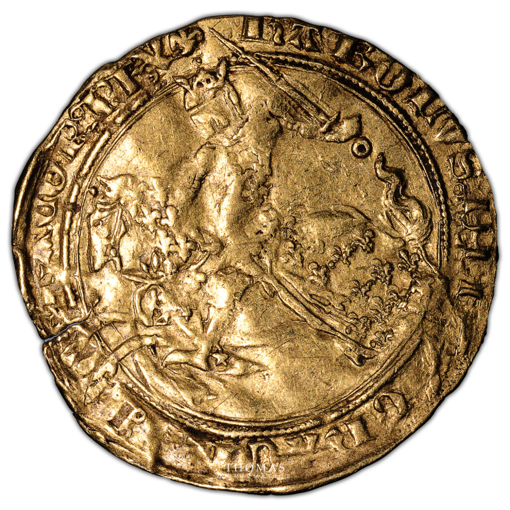 Coin France - Charles V - Franc à Cheval or du Dauphiné - Gold - Thomas ...