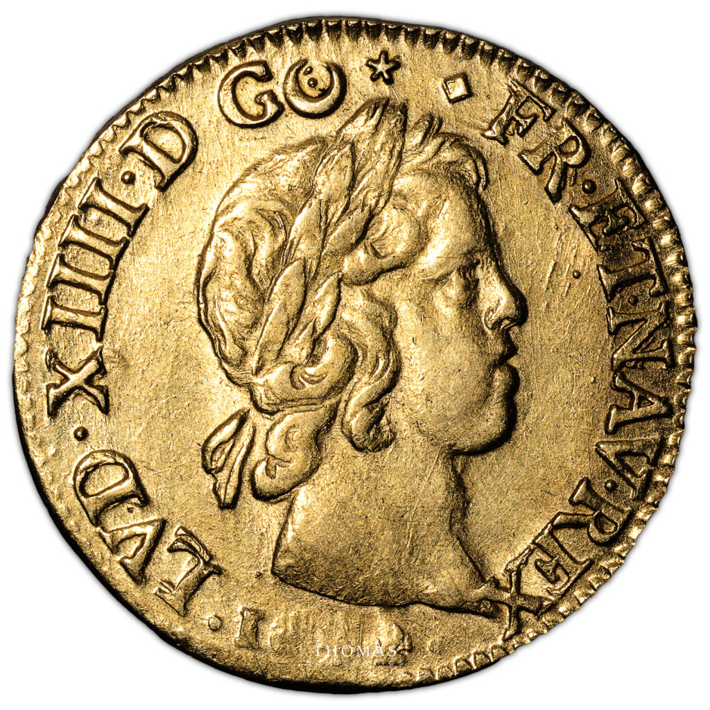 Coin France - Louis XIV - Gold Louis d'or à la mèche courte - 1652 D ...