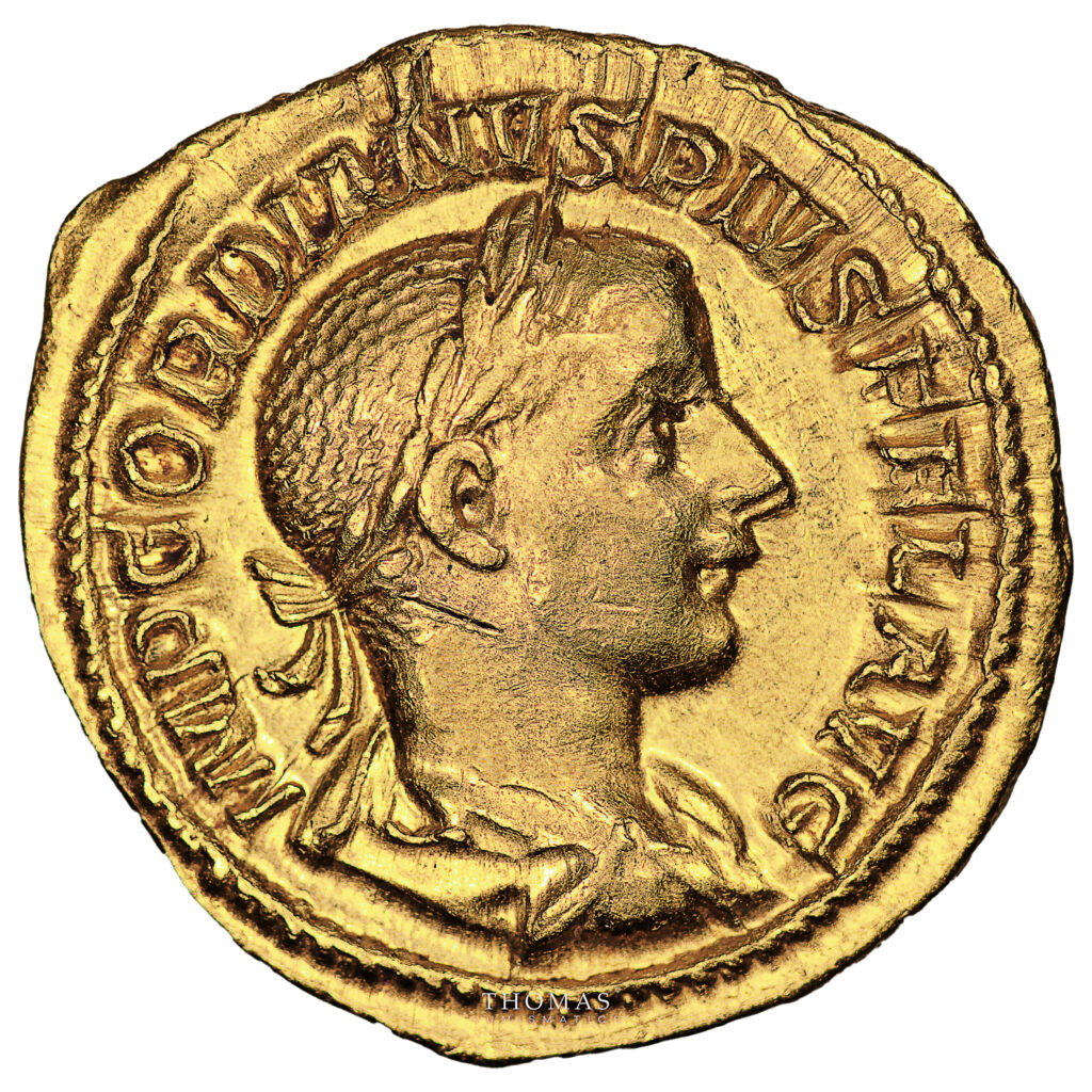 Roman coin - Gordian III - Gold Aureus - Roma - Pedigree - Emile ...