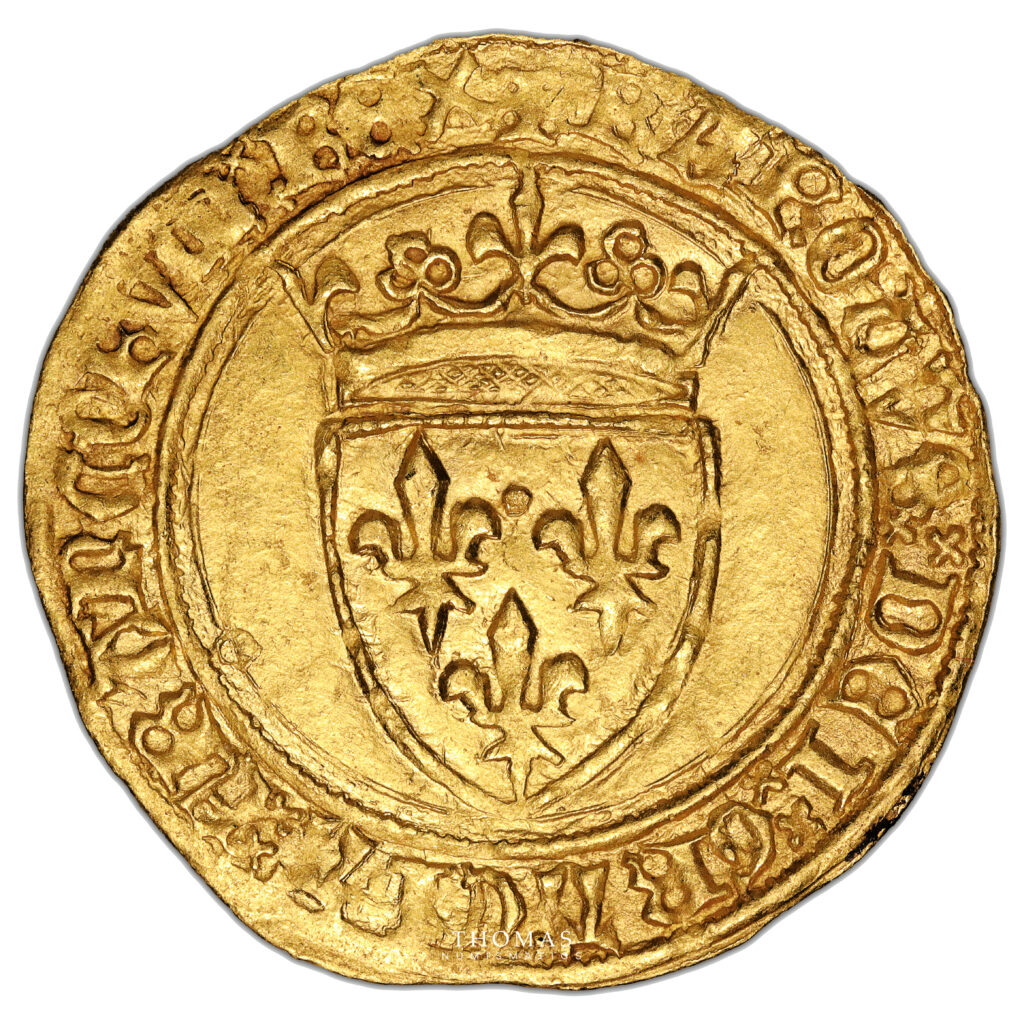 Monnaie France - Charles VI - Écu d'or à la couronne - Saint Lô ...