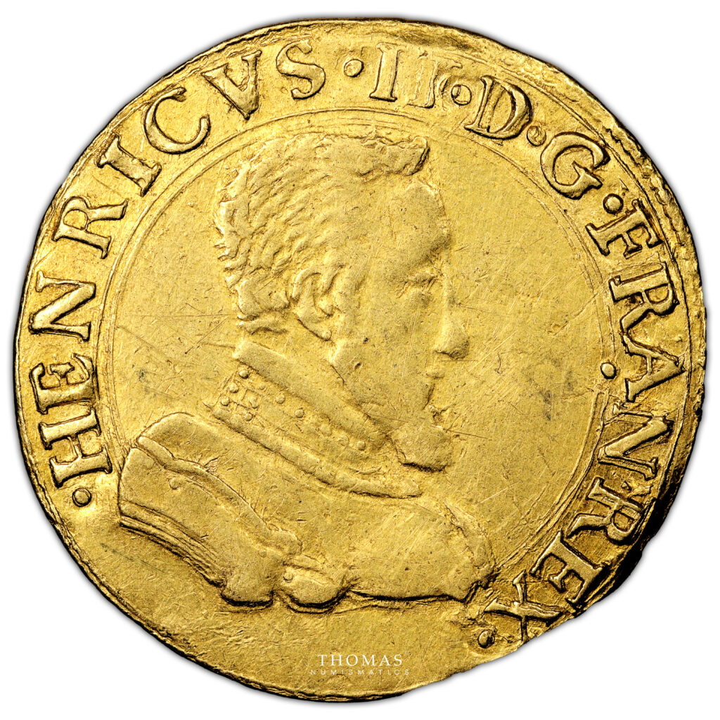 Coin France - Henri II - Gold - Double Henri d'or - 1558 Rouen - Thomas ...