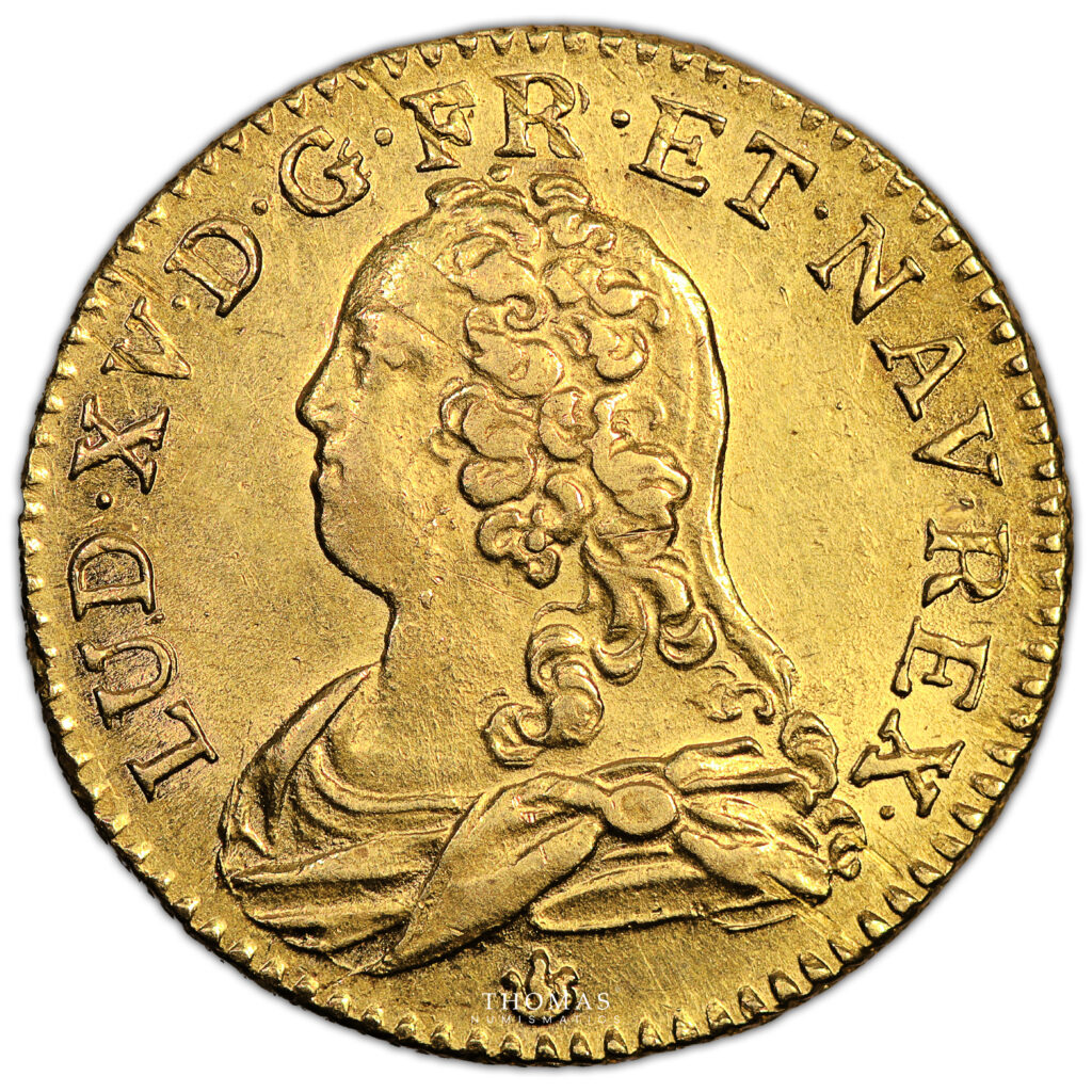 coin France - Louis XV - Louis d'or aux lunettes - 1726 D Lyon - Thomas ...