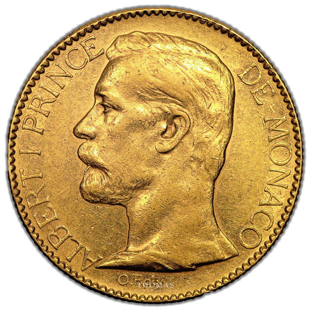 Coin Monaco - Gold - 100 Francs Or Albert I - 1891 A Paris - 20 000 ...