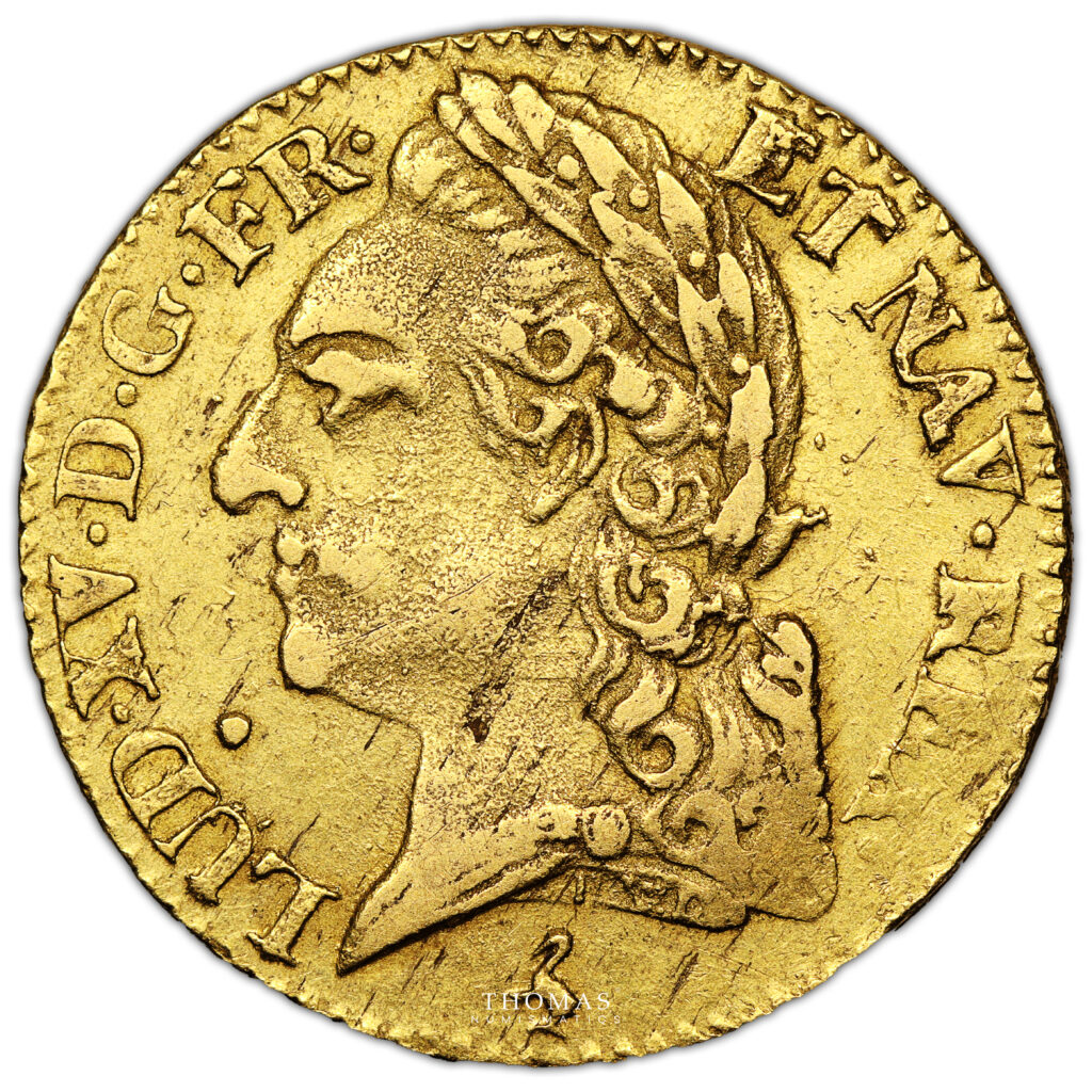 Coin France - Louis XV - Gold - Louis d'or à la vieille tête - 1772 A ...