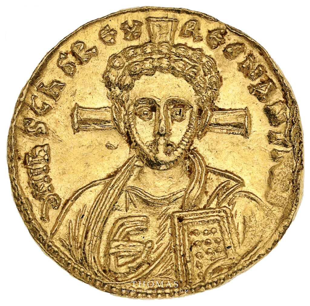 Coin Byzantine - Gold Solidus Justinianus II - Thomas Numismatics