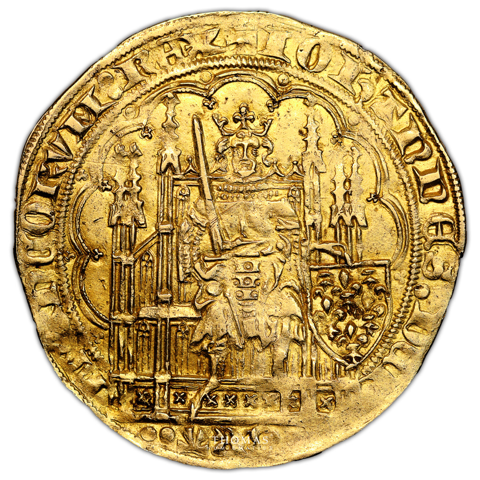 Coin France - Jean II le bon - Gold - Écu d’or à la chaise - Thomas ...