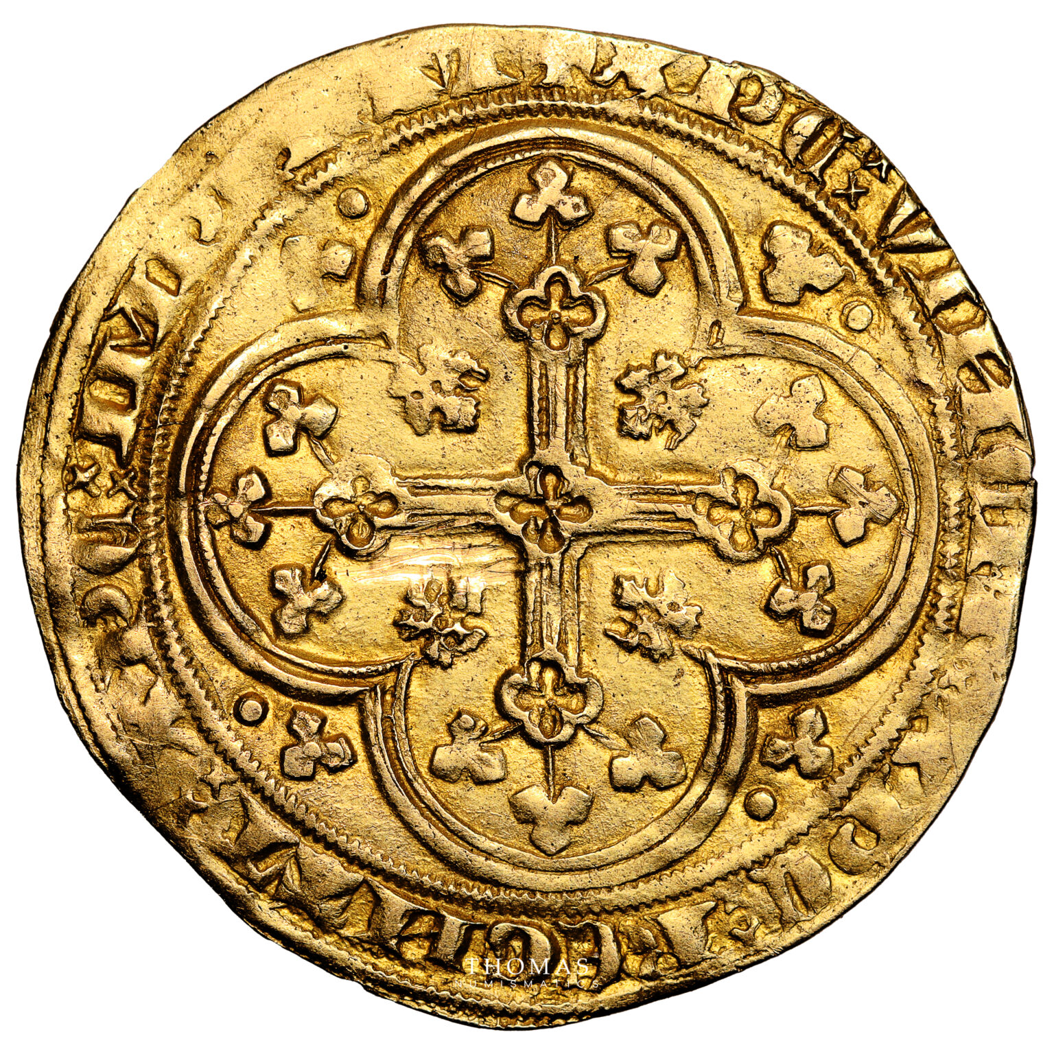 Coin France - Jean II le bon - Gold - Écu d’or à la chaise - Thomas ...