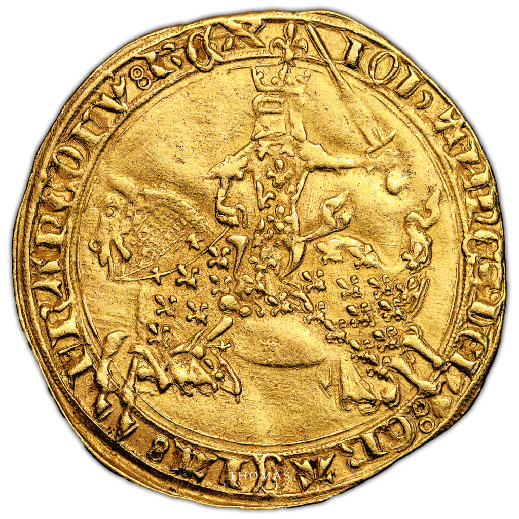 Coin France - Jean II Le Bon - Gold - Franc à Cheval or - Thomas ...