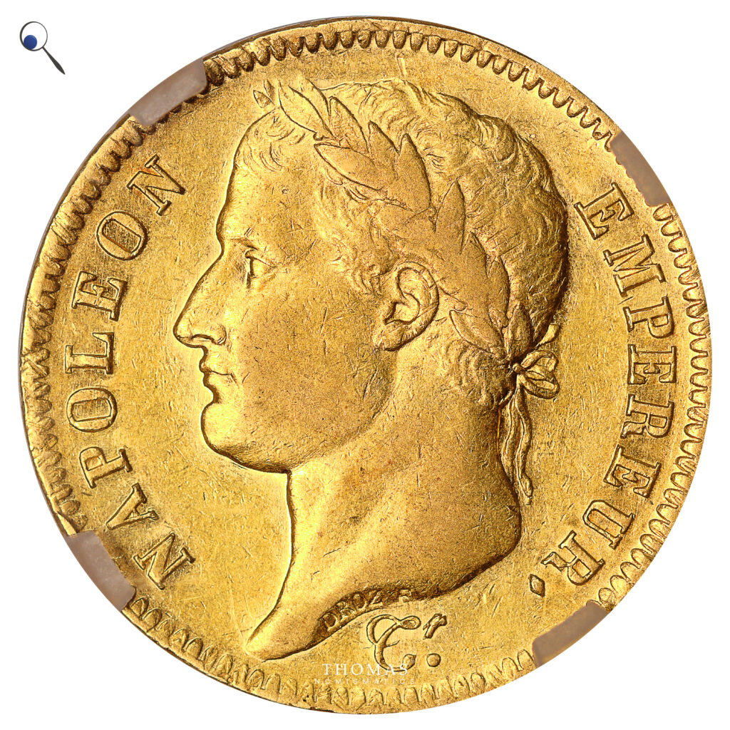 Coin France - Napoleon I - 40 Francs Gold - 1813 A Paris - Geni AU 55 ...