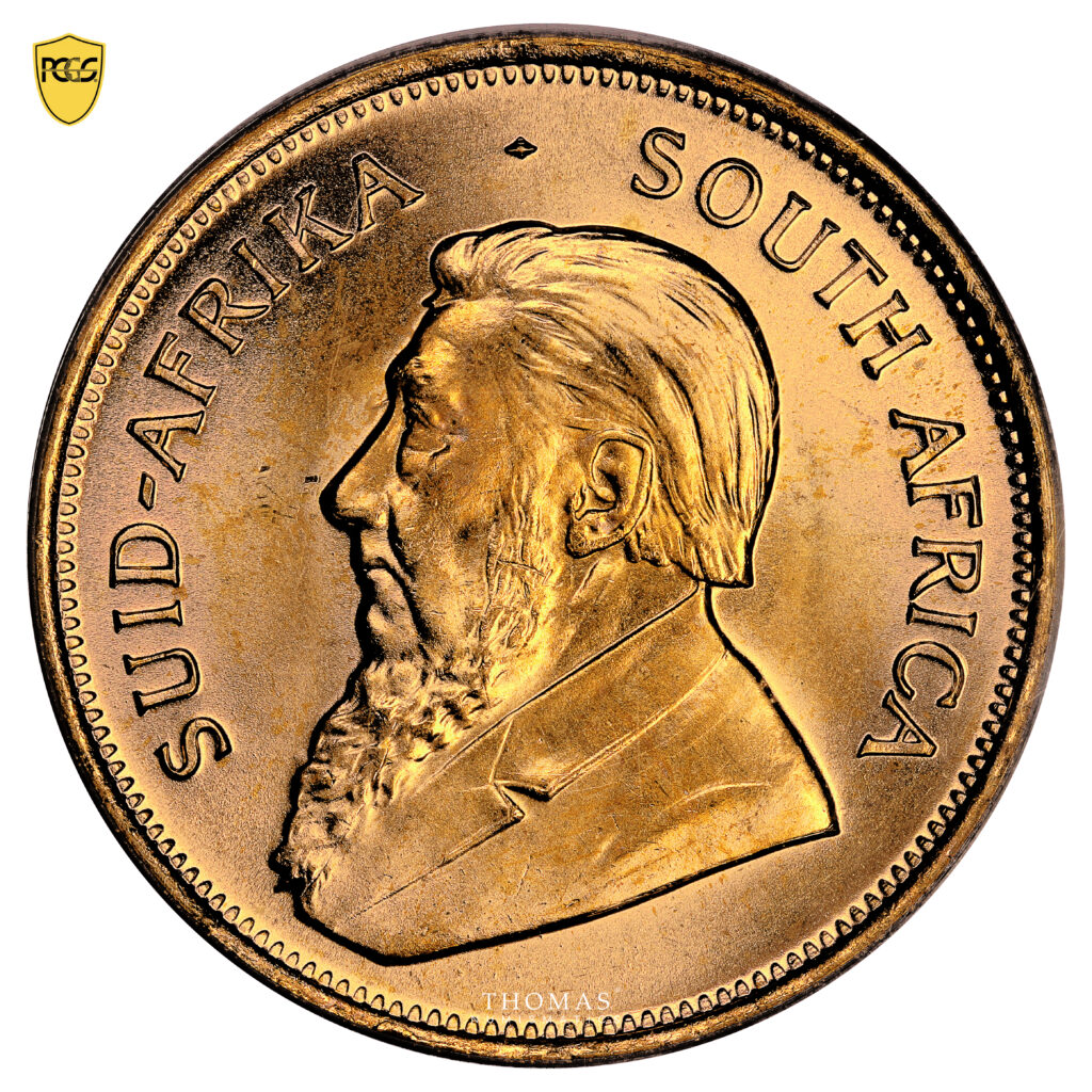 Coin South Africa- Republic Gold - Krugerrand 1 Oz - 1975 - PCGS Gem ...