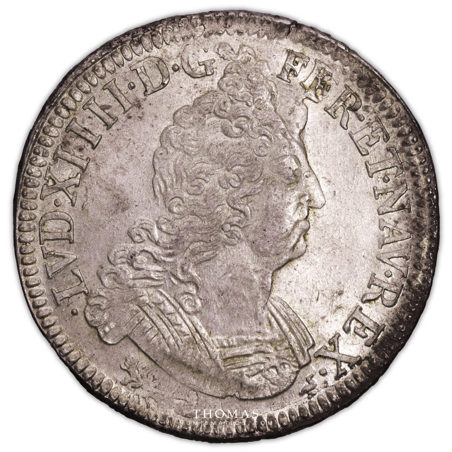 Coin France - Louis XIV - Écu aux 8L 1704 - 9 Rennes - The Coëx Miller ...