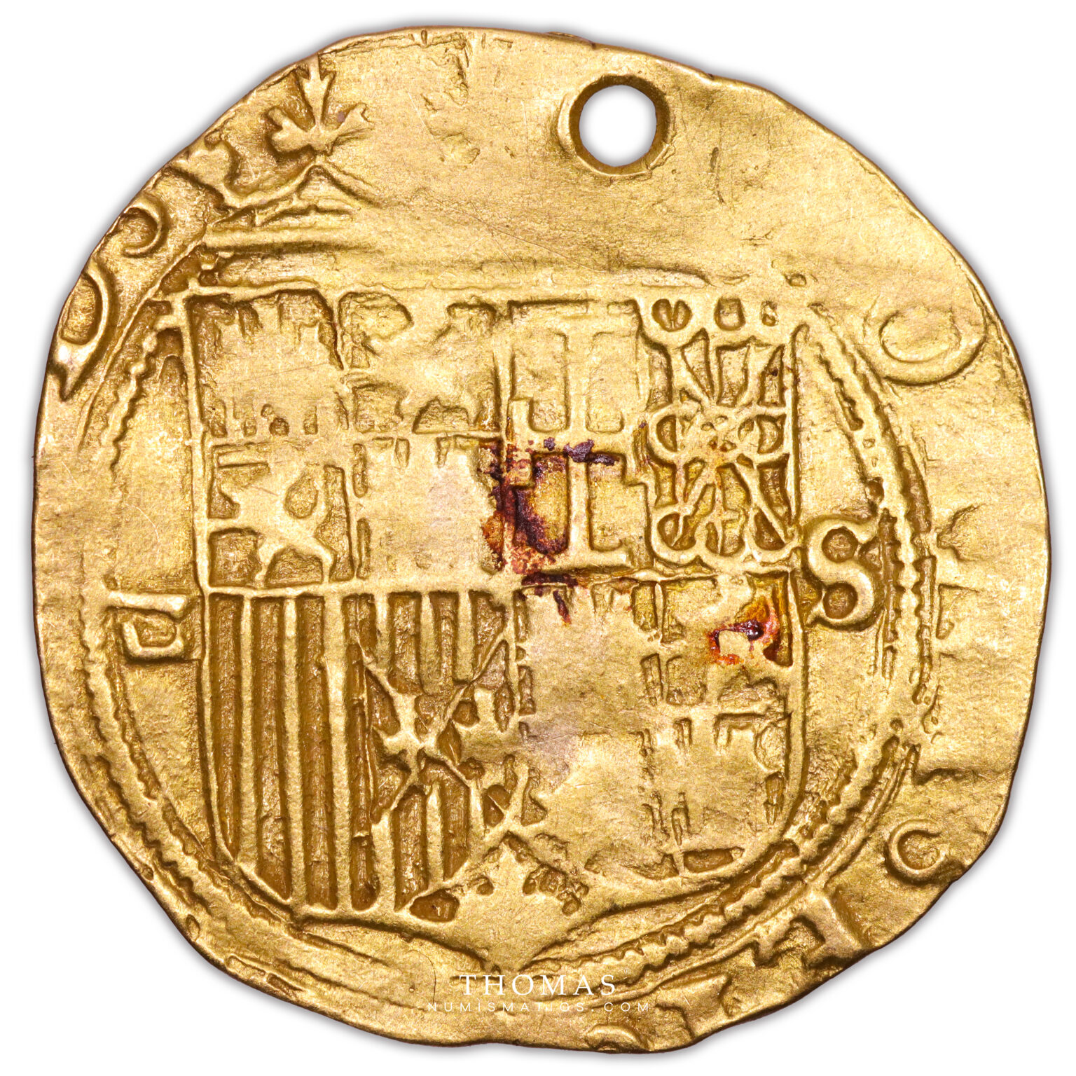 Coin Spain - charles and Johanna - Gold Escudo - Sevilla - Thomas ...