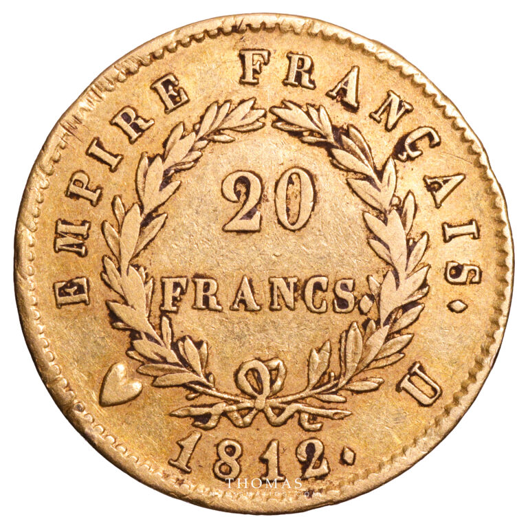 coin France - Napoleon I - Gold 20 francs or - 1812 U Turin - 7315 ...
